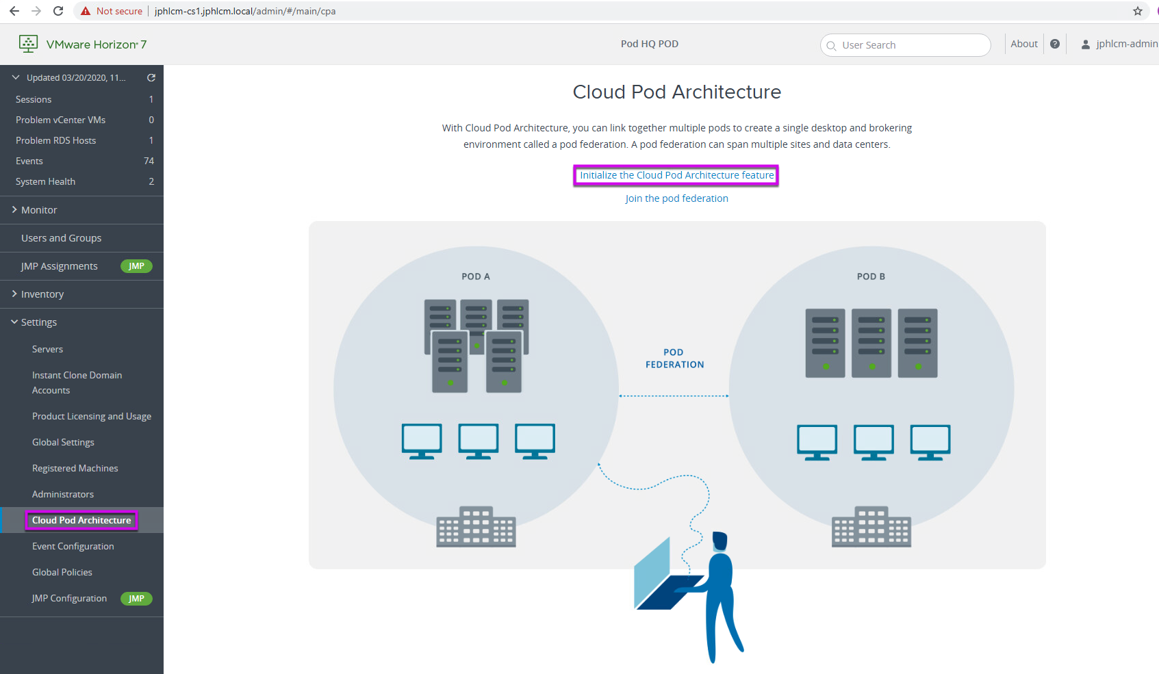 Configure Cloud Pod Architecture on VMware Horizon 7.12 – End User ... Configure Cloud Pod Architecture on VMware Horizon 7.12 – End User ...